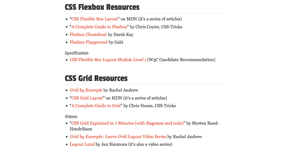 Resources - CSS Makeovers