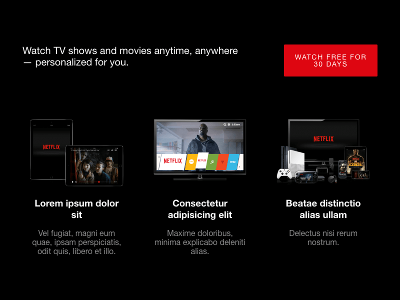 Netflix Homepage module - CSS Makeovers